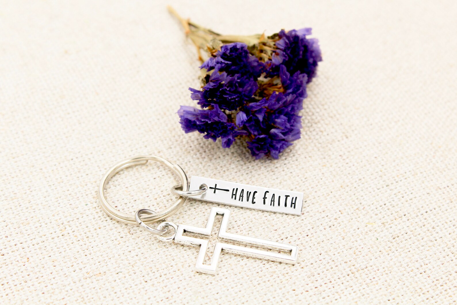 Have Faith Cross Keychain Faith Keyring Inspirational Gift - Etsy