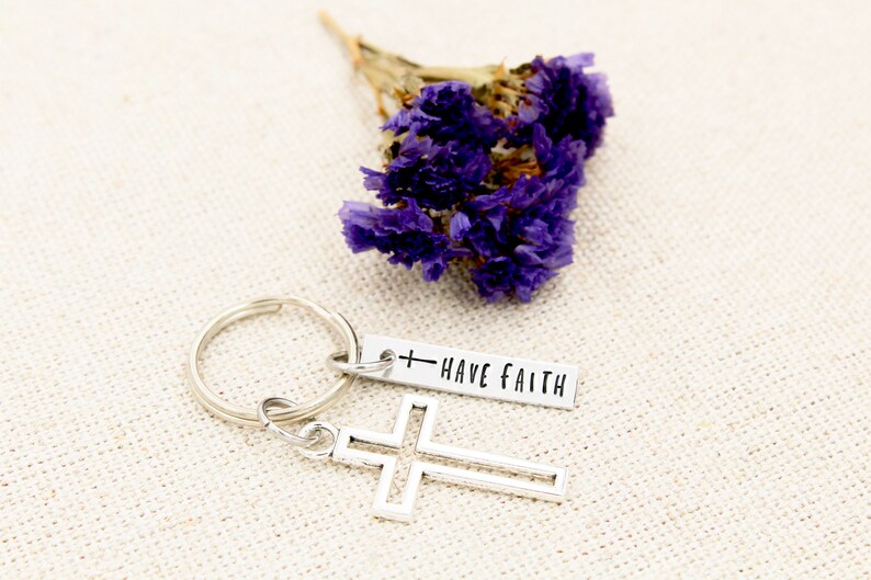 Have Faith Cross Keychain Faith Keyring Inspirational Gift | Etsy