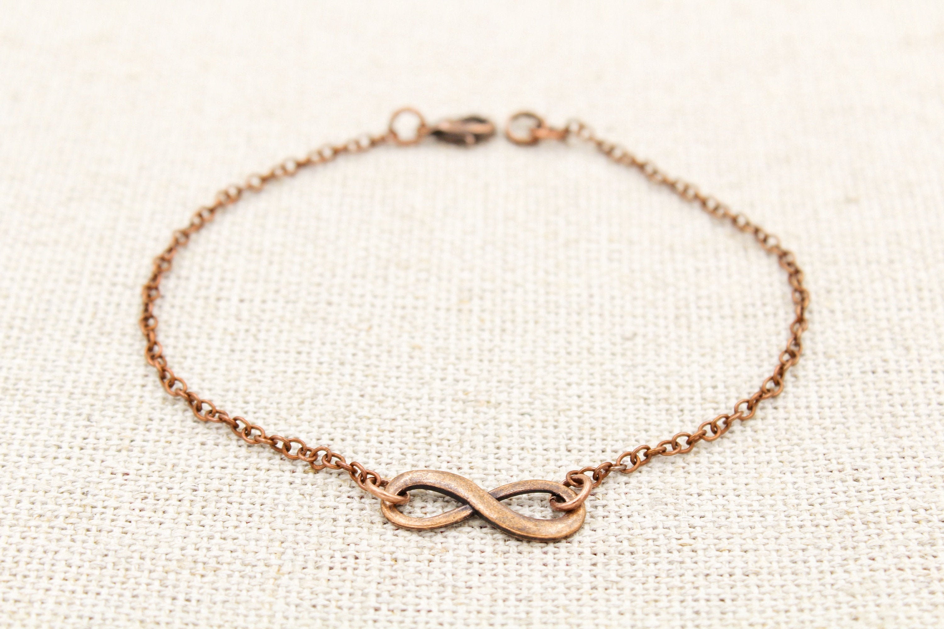 Copper Infinity Anklet or Bracelet, Infinity Ankle Bracelet, Infinity ...