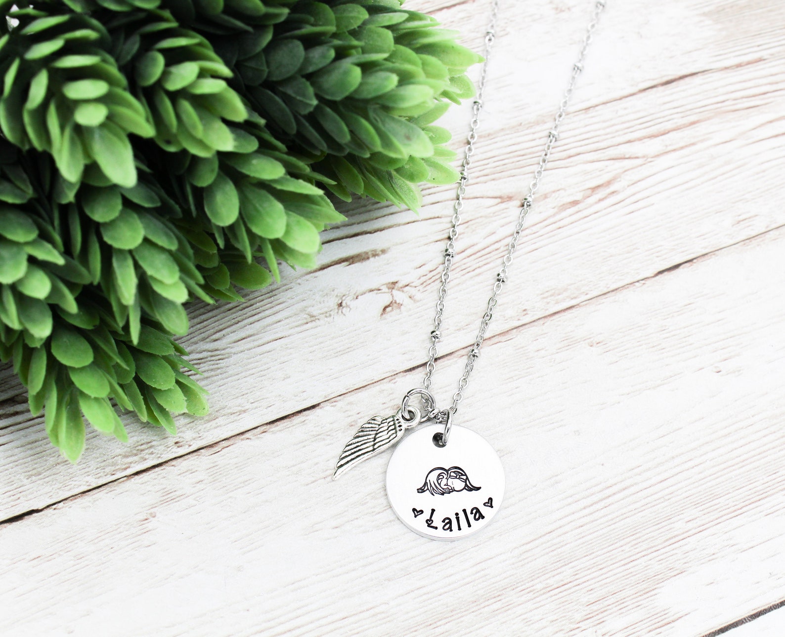 Personalized Angel Baby Necklace, Loss of Baby Jewelry, Miscarriage ...