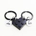 Connecting Heart Keychain Set Made From Authentic LEGO® - Etsy