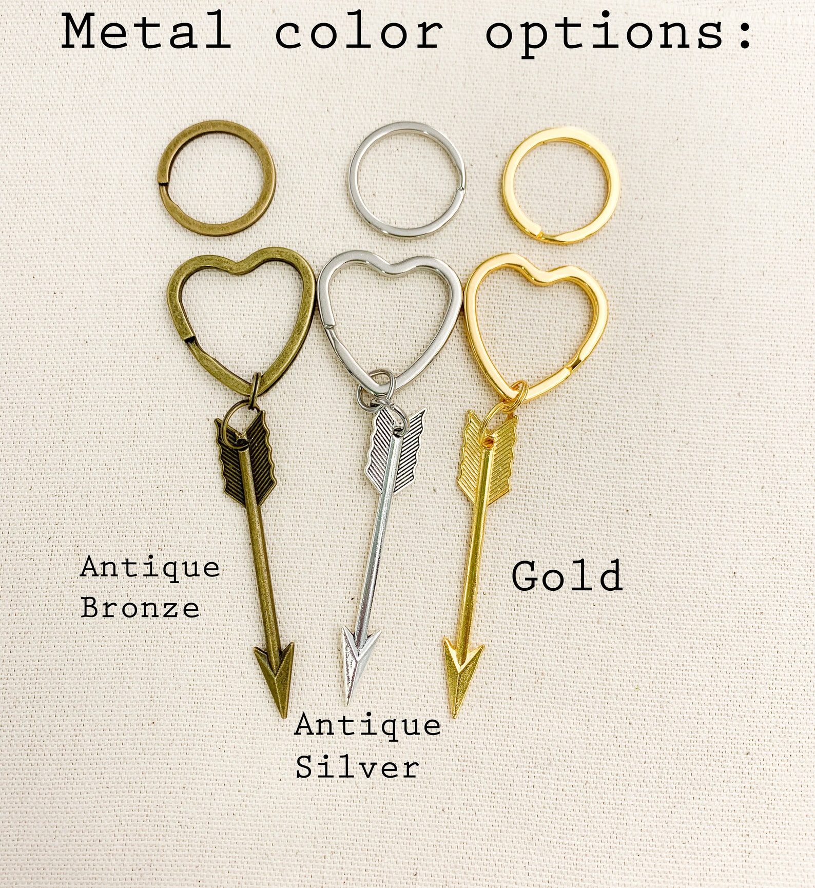 Arrow Keychain, Simple Arrow Keyring, Arrow Charm Key Ring, Unisex ...