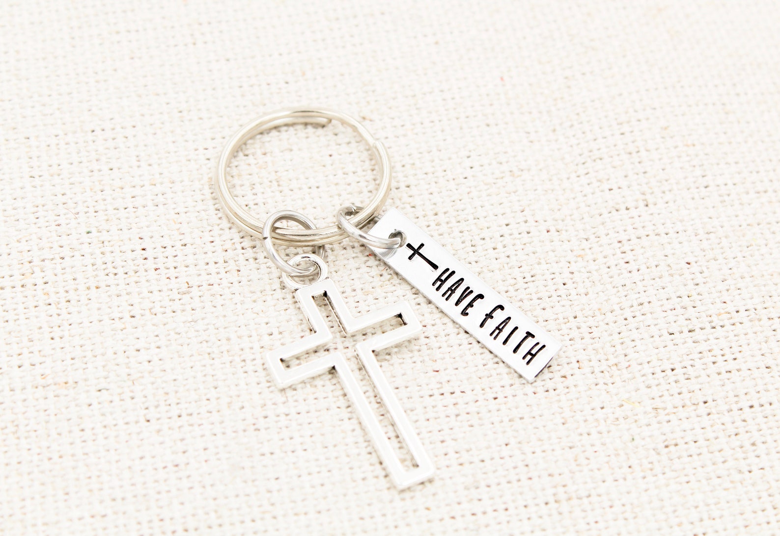 Have Faith Cross Keychain Faith Keyring Inspirational Gift - Etsy