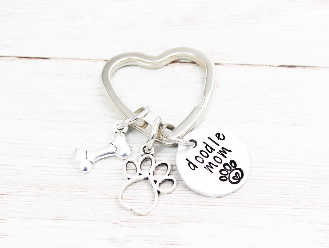Doodle Mom Keychain, Custom Dog Keyring, Golden Doodle, Labradoodle ...
