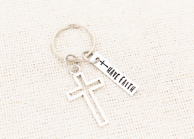 Have Faith Cross Keychain Faith Keyring Inspirational Gift | Etsy