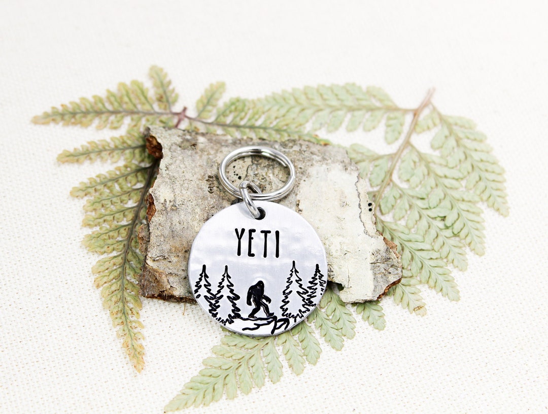 Custom Sasquatch Pet Name Tag, Bigfoot Dog ID Tag, Sasquatch Cat Name ...