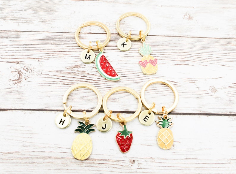 Fruit Friendship Keychains BFF Pineapple Keyring Best - Etsy