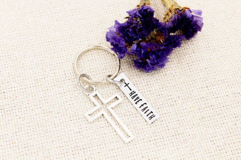 Have Faith Cross Keychain Faith Keyring Inspirational Gift | Etsy