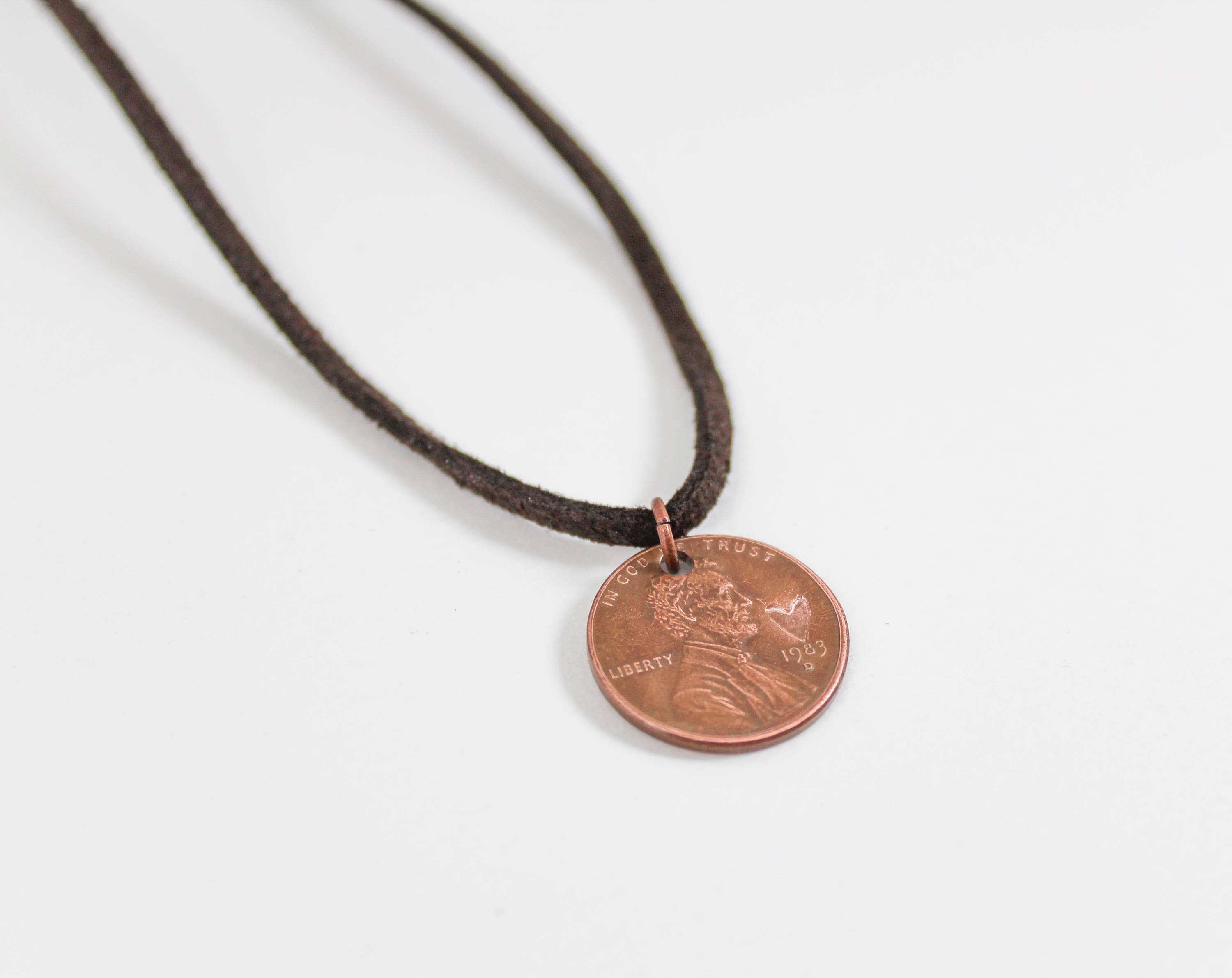 Personalized Penny Necklace, Custom Coin Necklace, Rustic Necklaces ...