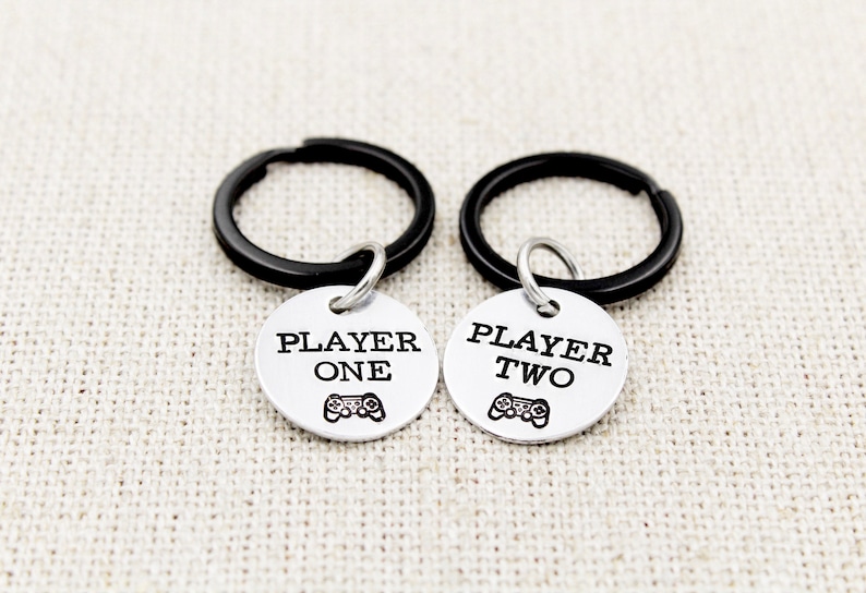 Couples Game Player Keychain Set Gamer Couple Keychains Gift | Etsy