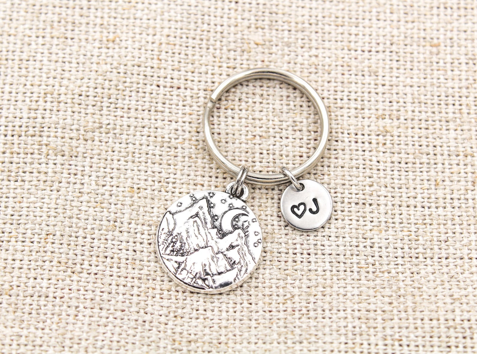 Mountain Scene Keychain Mountains Keyring Gift for Hiker - Etsy