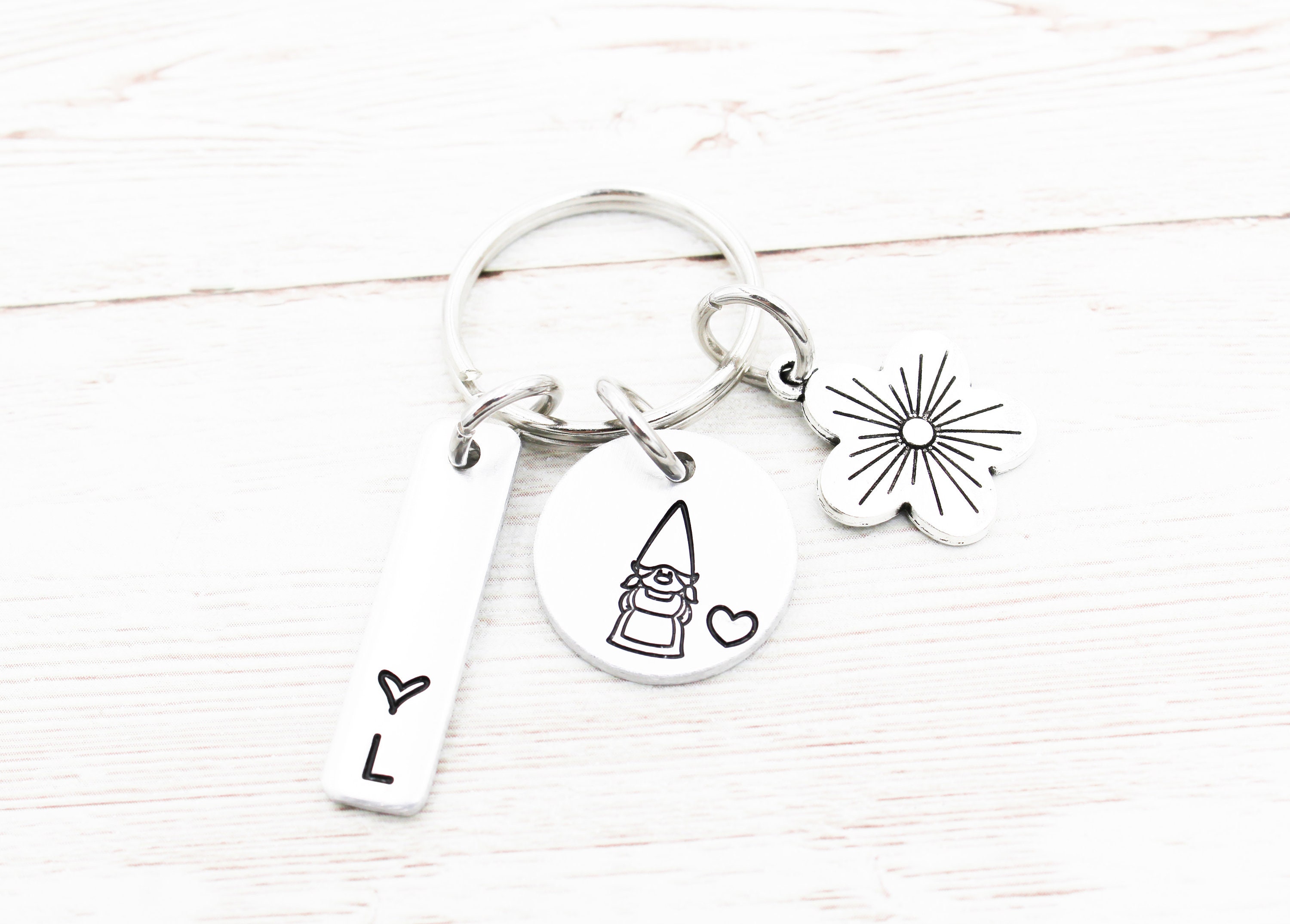 Personalized Gnome Keychain Custom Gnome Keyring Gift for - Etsy UK