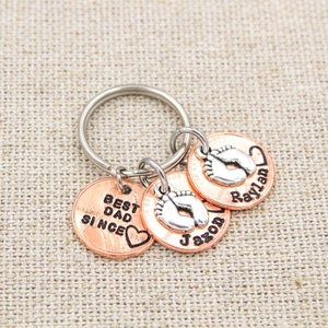 Personalized Dad Keychain, Best Dad Ever, Gift for Father, Custom Penny ...