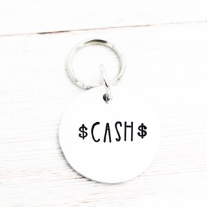 Cash Pet ID Tag, Money Sign Dog Name Tag, Dollar Sign Dog ID Tags, Dog ...