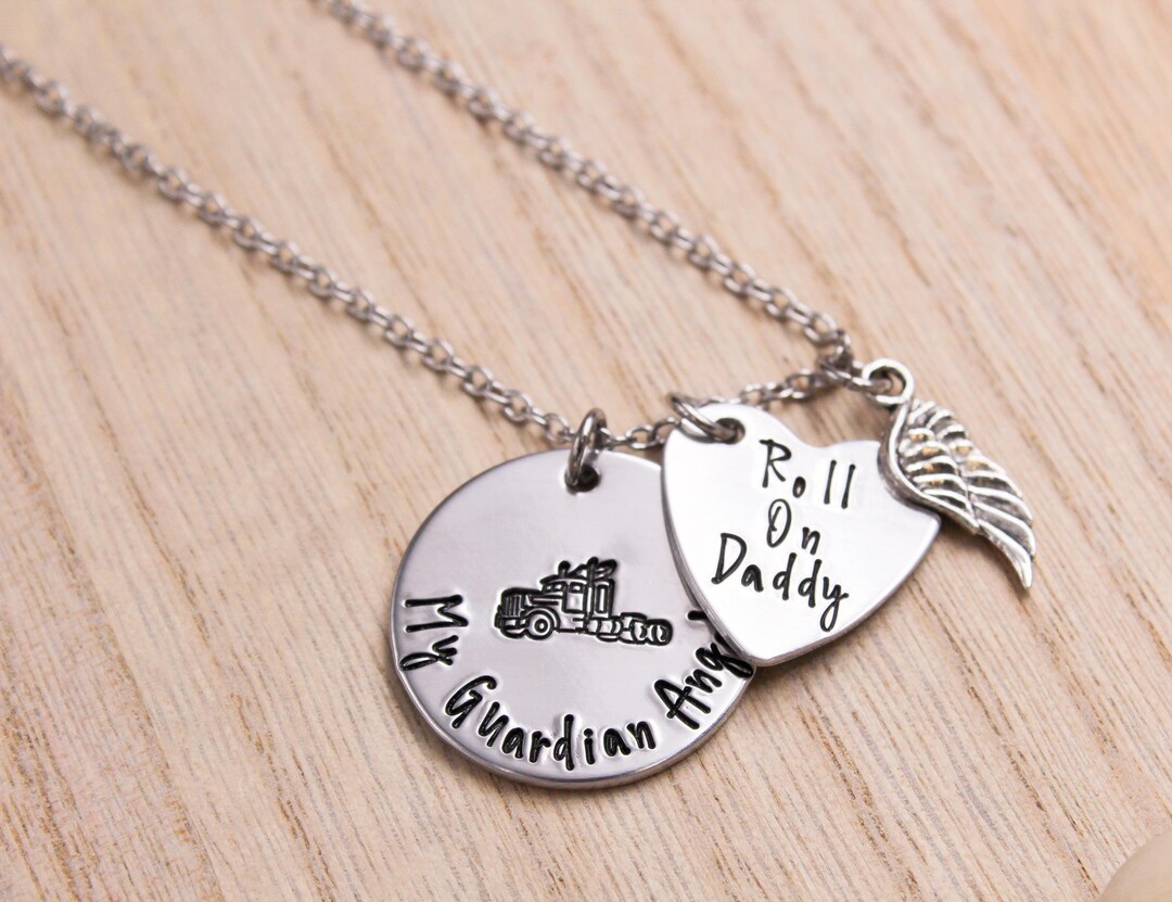 Truck Driver Memorial Necklace, Loss of Truck Driver Memorial Gift ...