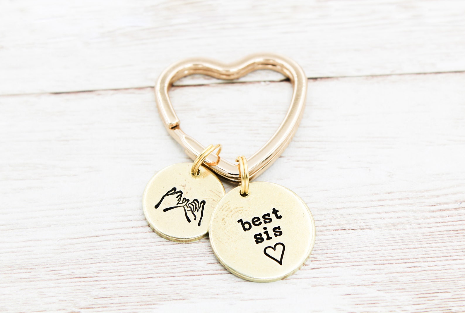 Dainty Pinky Promise Best Sis Keychain Sister Keychains Best - Etsy