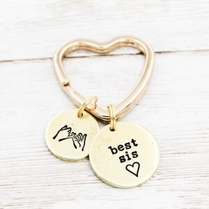 Dainty Pinky Promise Best Sis Keychain, Sister Keychains, Best Sis Ever ...