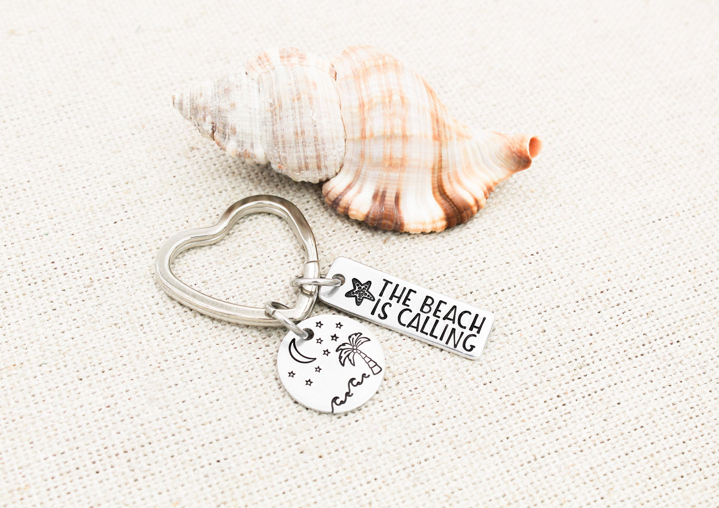 The Beach is Calling Keychain, Beach Keyring, Beach Lover Gift, Beach ...