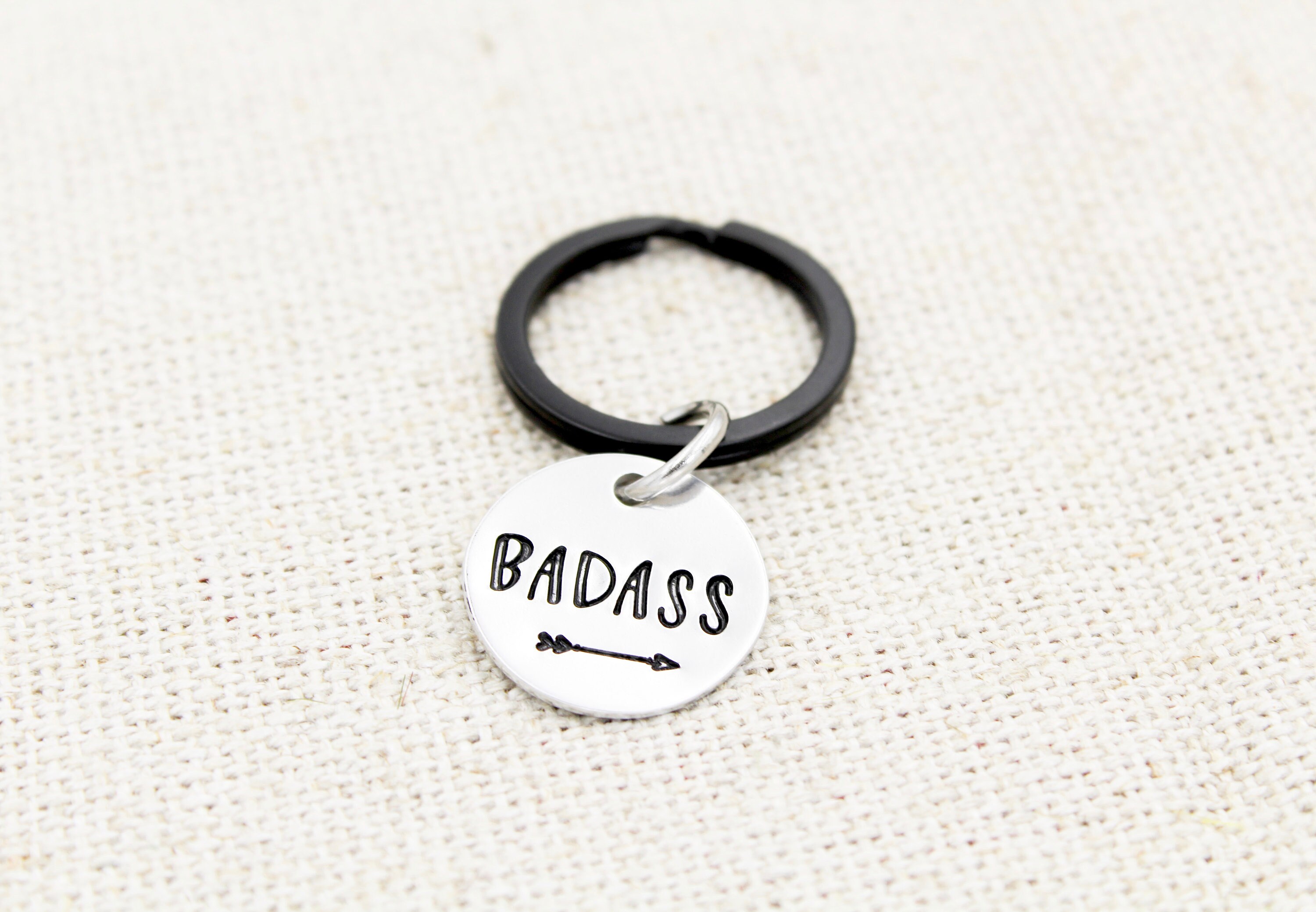 Badass Keychain Inspirational Keyring Inspiring Gifts - Etsy UK