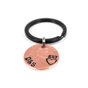 Couples Penny Keychain, Couples Keychain, Husband Gift Idea, Gift for ...