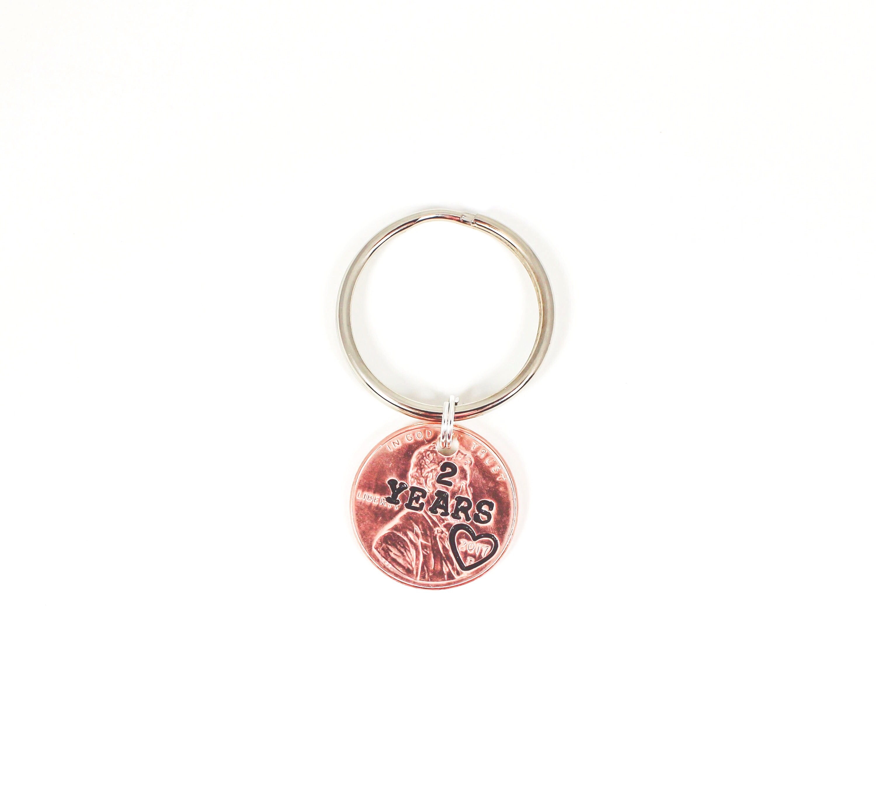 Custom Anniversary Keychain Anniversary Gift Penny Keychain | Etsy