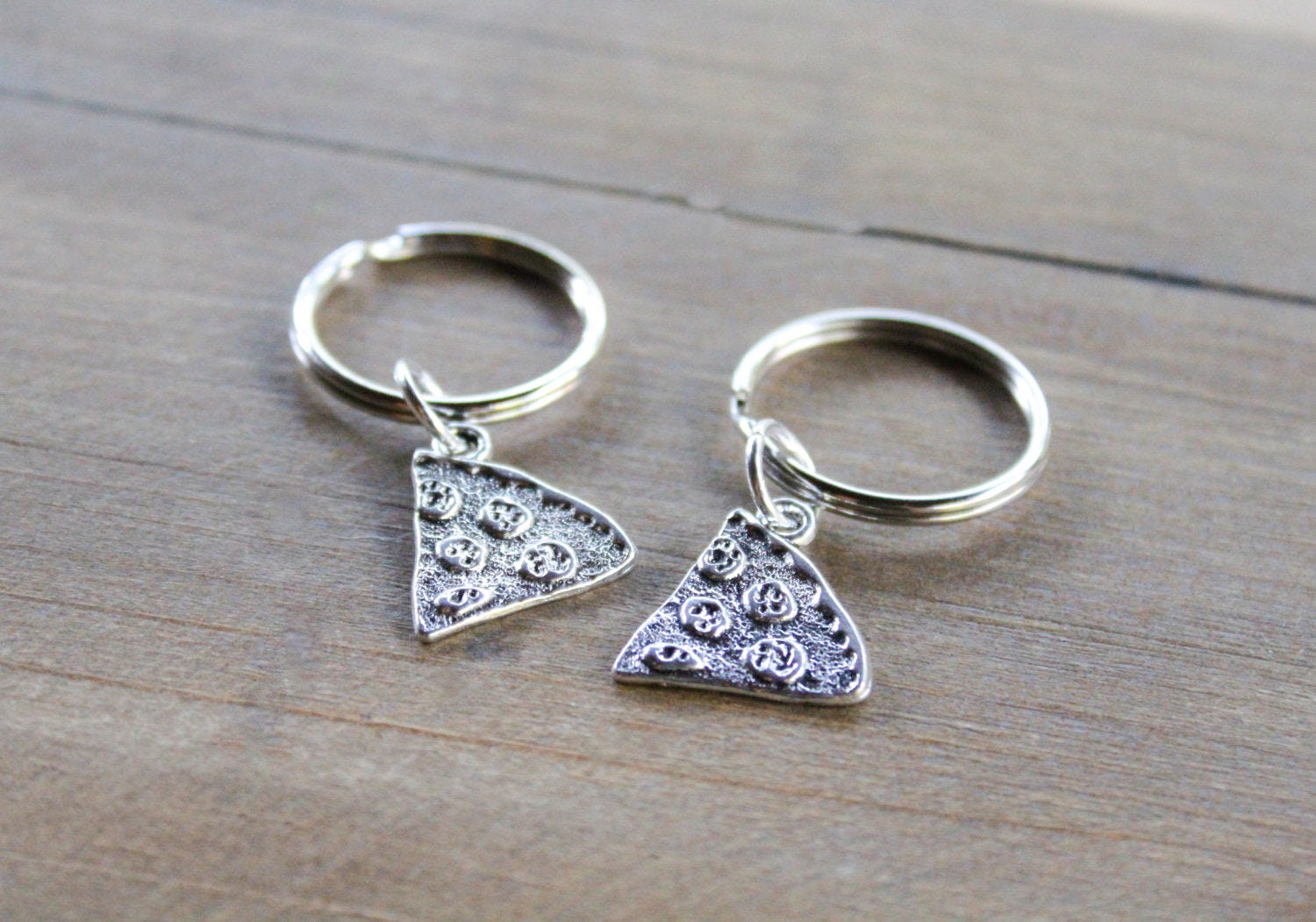 Pizza Slice Keychain Friendship Keychains Best Friend - Etsy