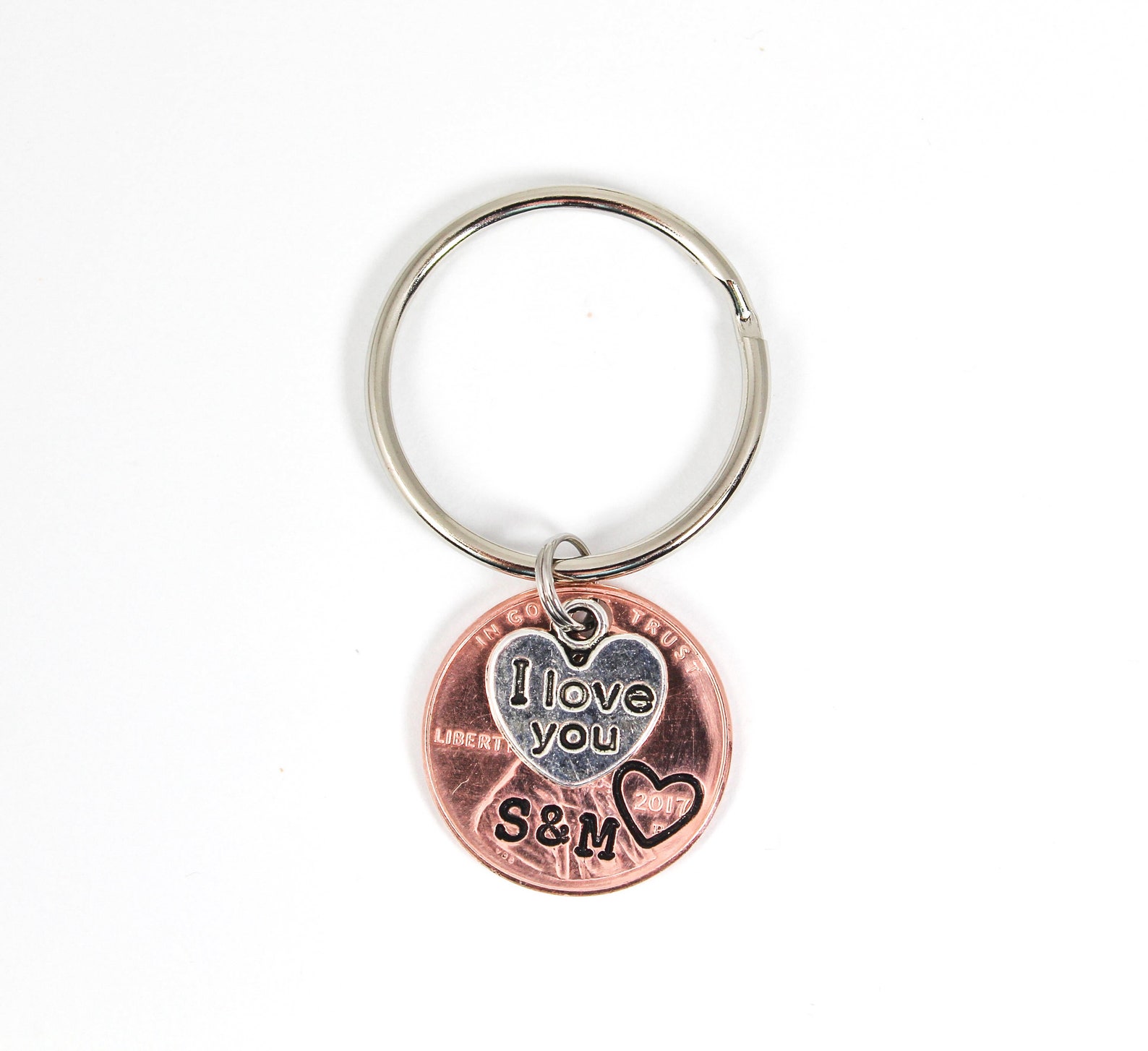 I Love You Keychain, Couples Initials Keychain, Anniversary for Him ...