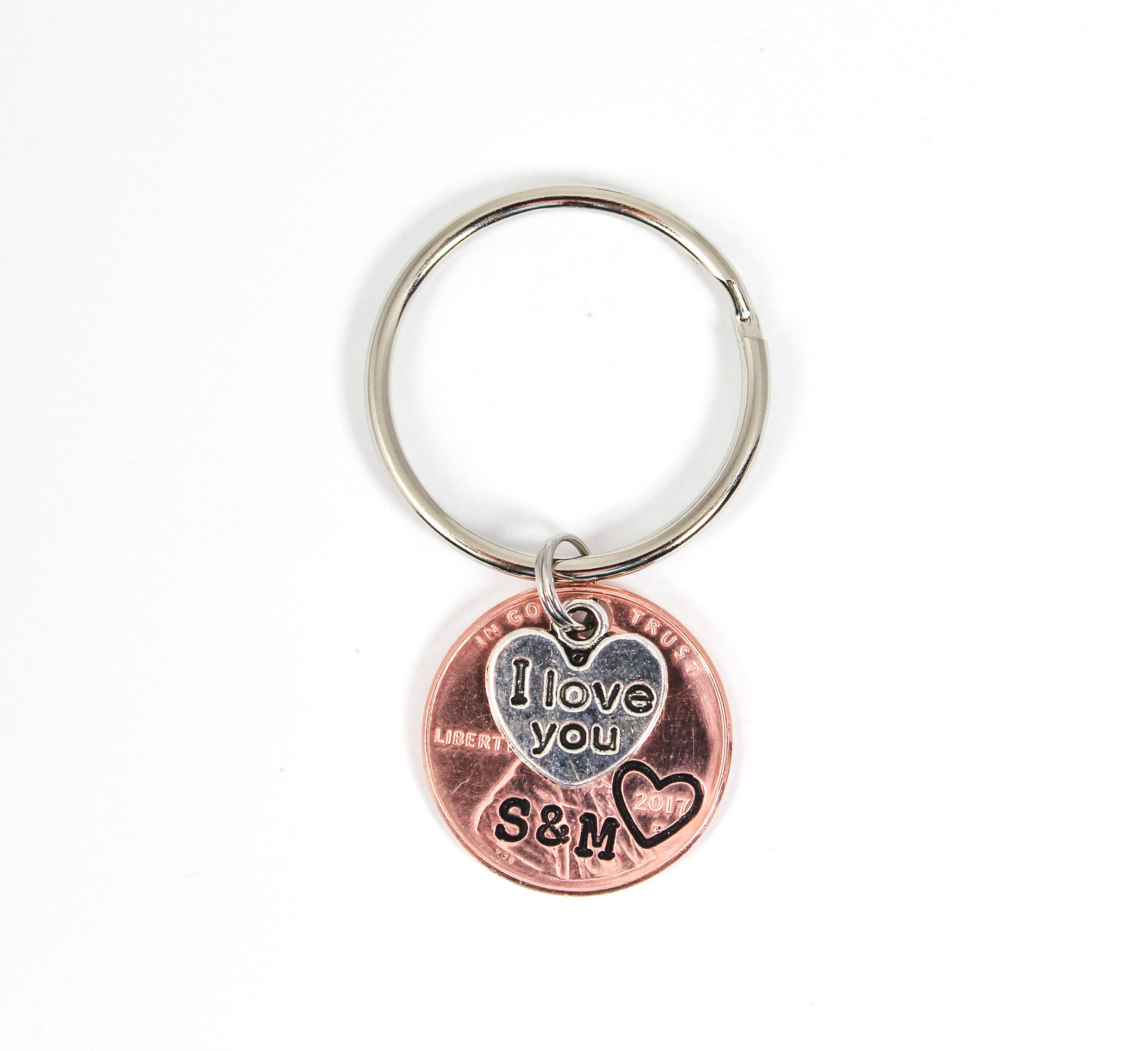 I Love You Keychain, Couples Initials Keychain, Anniversary for Him ...
