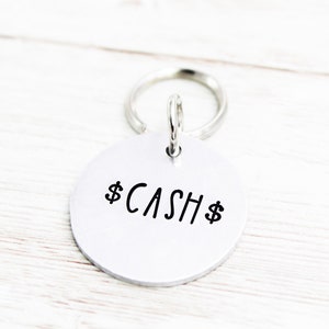Cash Pet ID Tag, Money Sign Dog Name Tag, Dollar Sign Dog ID Tags, Dog ...