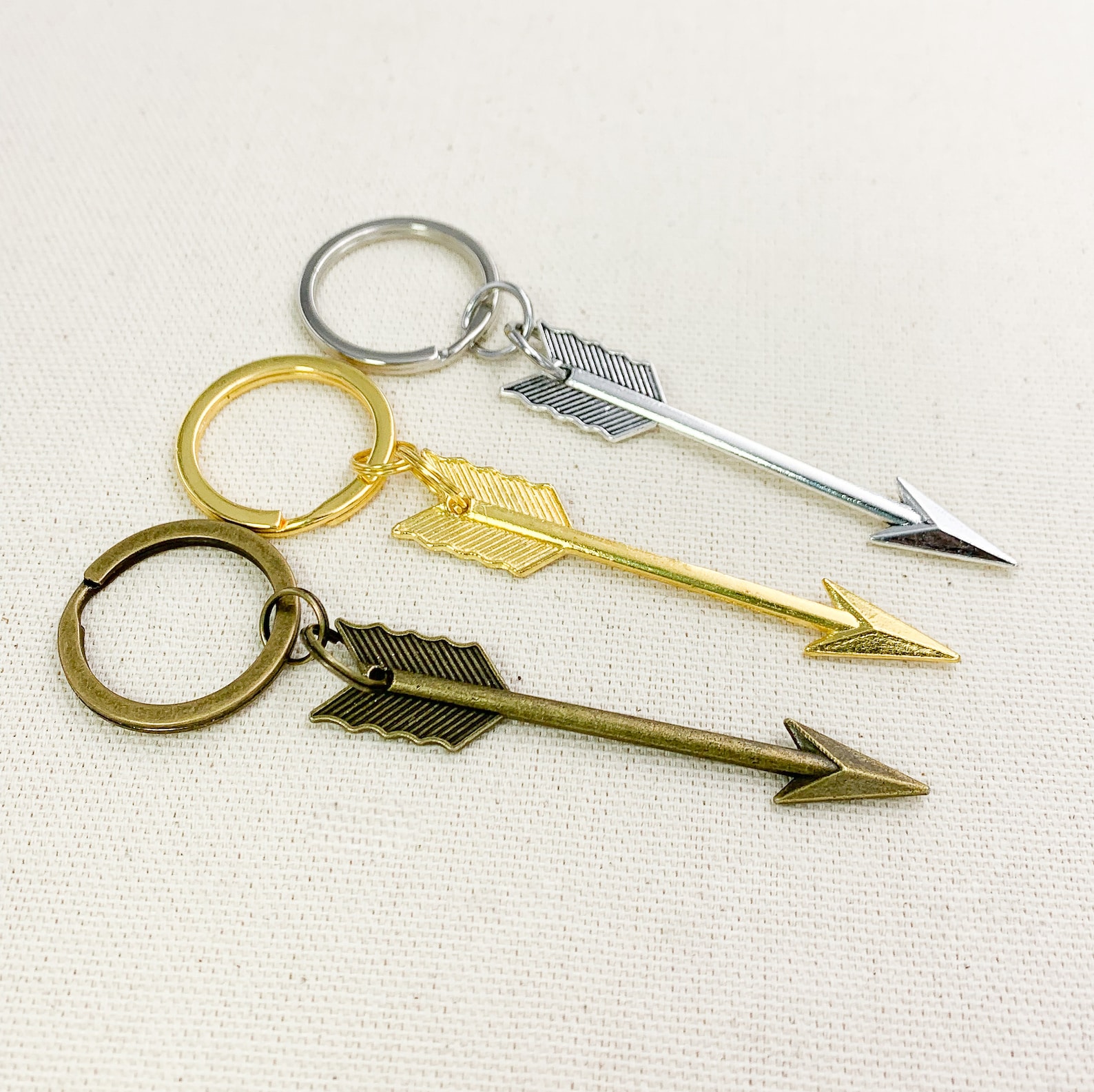 Arrow Keychain, Simple Arrow Keyring, Arrow Charm Key Ring, Unisex ...