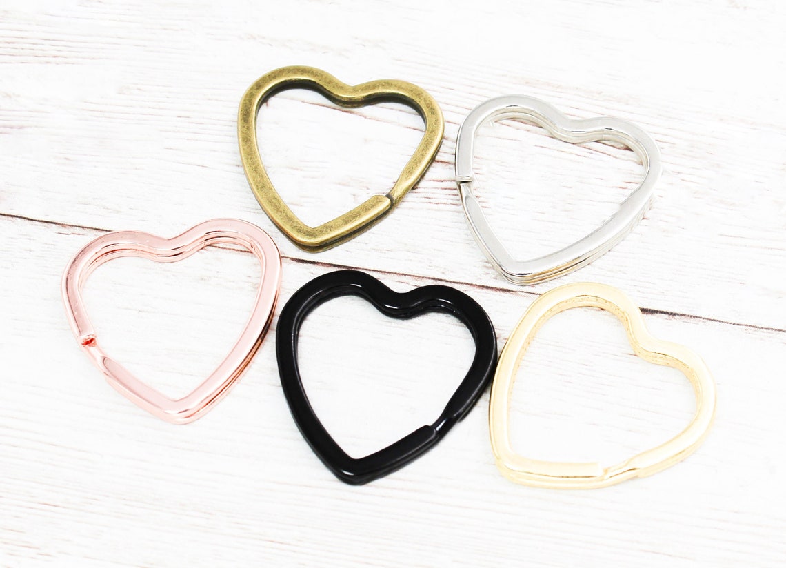 Heart Keyring Add on Option Heart Shaped Key Ring Rose Gold - Etsy
