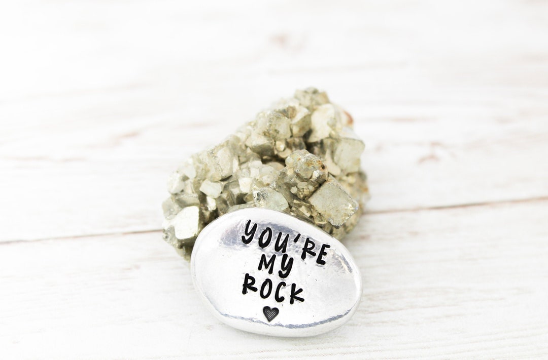 You’re My Rock Pocket Pebble, Husband Keepsake, Custom Pocket Coin ...