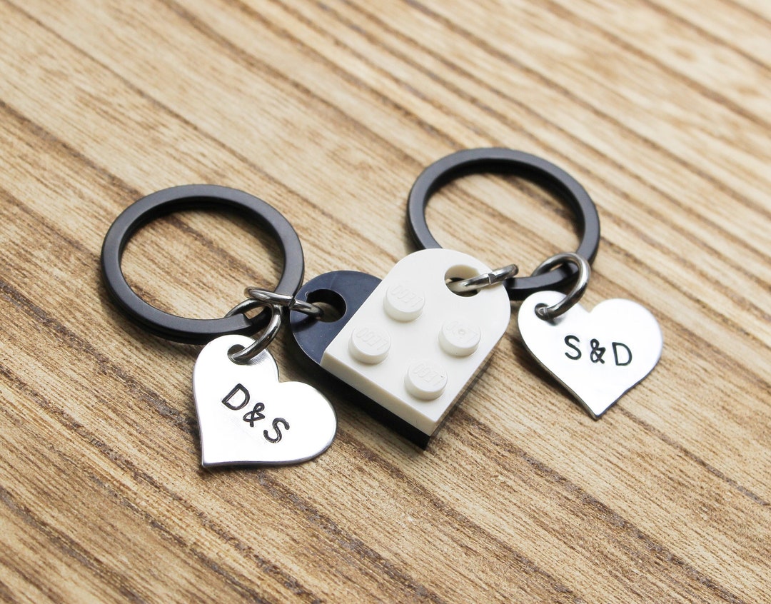 Matching Heart Keychain Set, Made From Authentic LEGO® Bricks ...