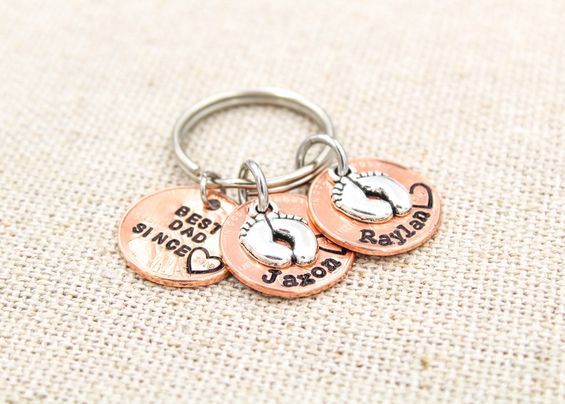 Personalized Dad Keychain Best Dad Ever Gift For Father | Etsy