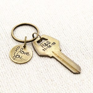 Custom Key Keychain, Couples Keychain, I Love You Keychain, Long ...