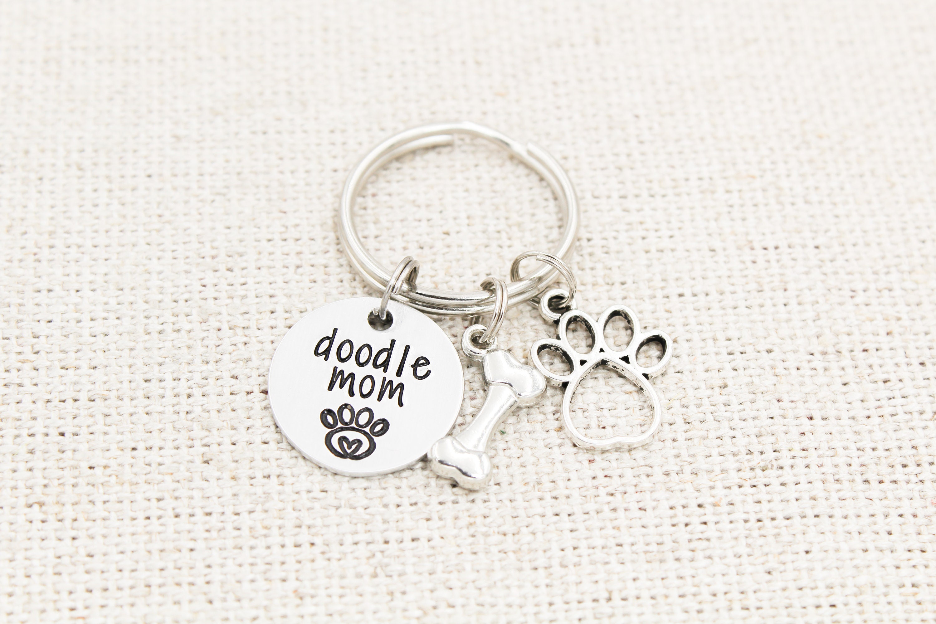 Doodle Mom Keychain Custom Dog Keyring Golden Doodle | Etsy