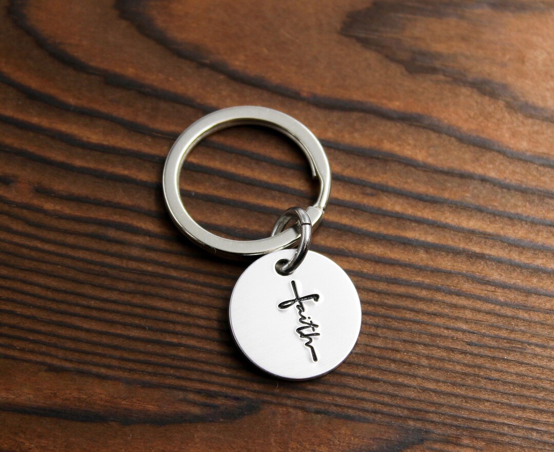 Dainty Cross Keychain, Faith Cross Keyring, Small Cross Purse Charm ...