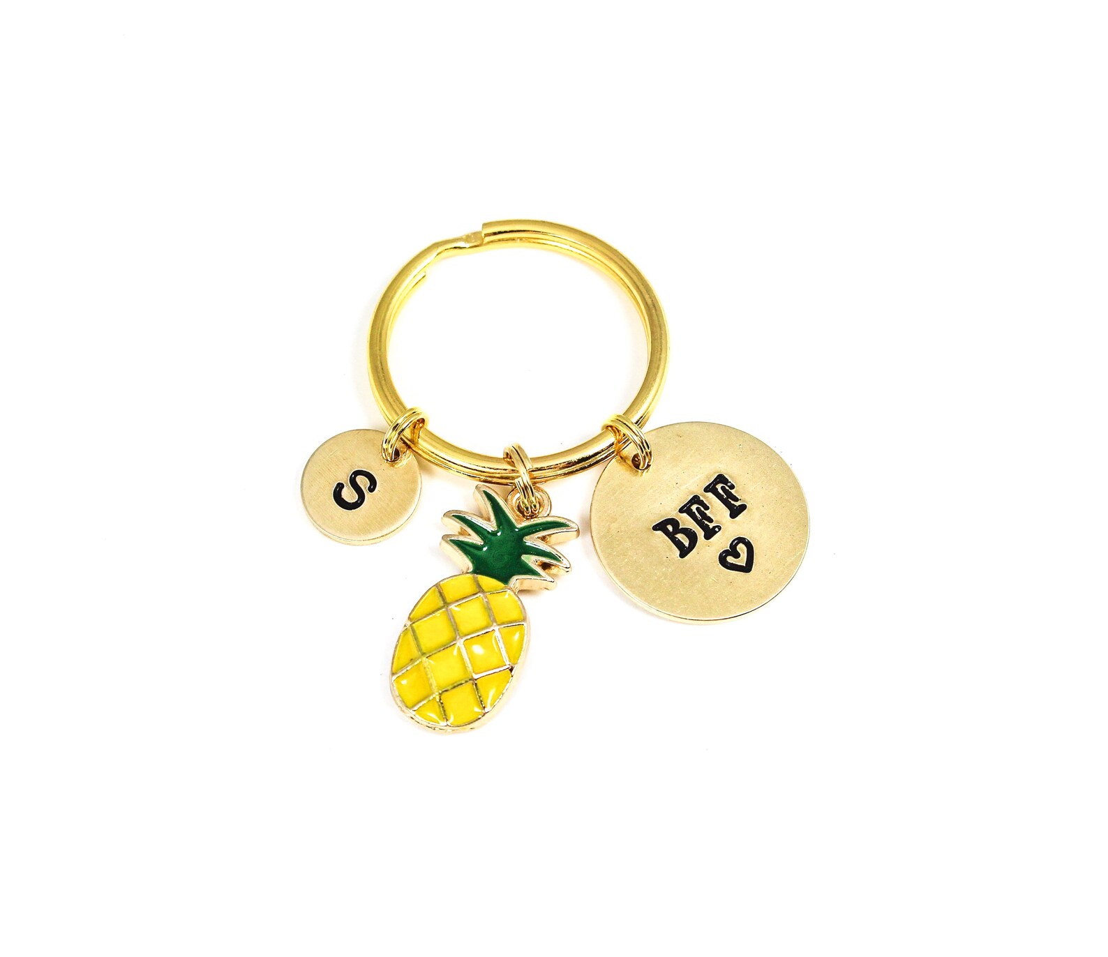 Custom BFF Keychain Pineapple Keychain Best Friend Keychain | Etsy
