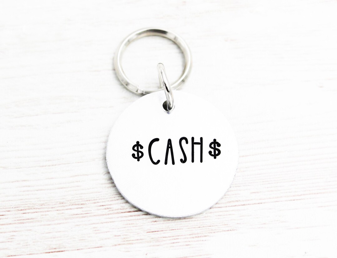 Cash Pet ID Tag, Money Sign Dog Name Tag, Dollar Sign Dog ID Tags, Dog ...