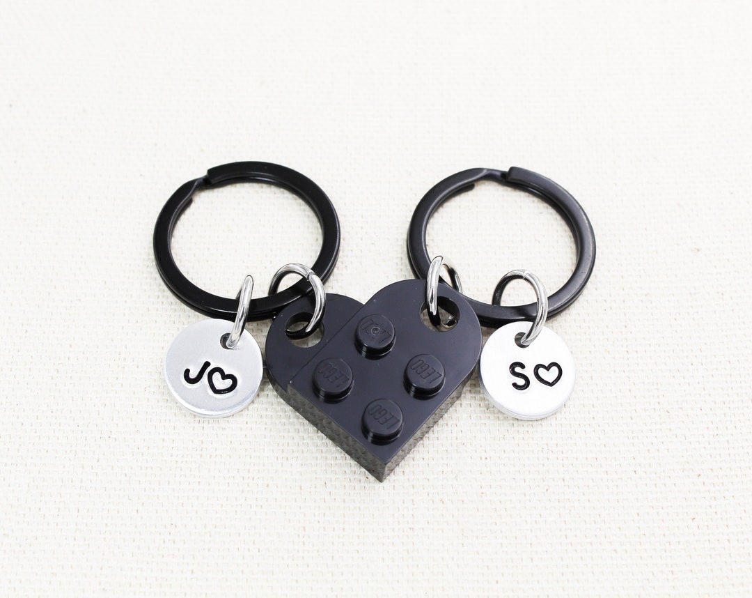 Connecting Heart Keychain Set, Made From Authentic LEGO® Bricks ...