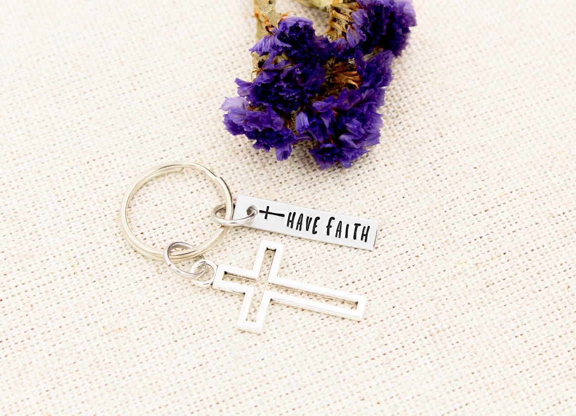 Have Faith Cross Keychain Faith Keyring Inspirational Gift | Etsy