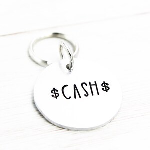 Cash Pet ID Tag, Money Sign Dog Name Tag, Dollar Sign Dog ID Tags, Dog ...