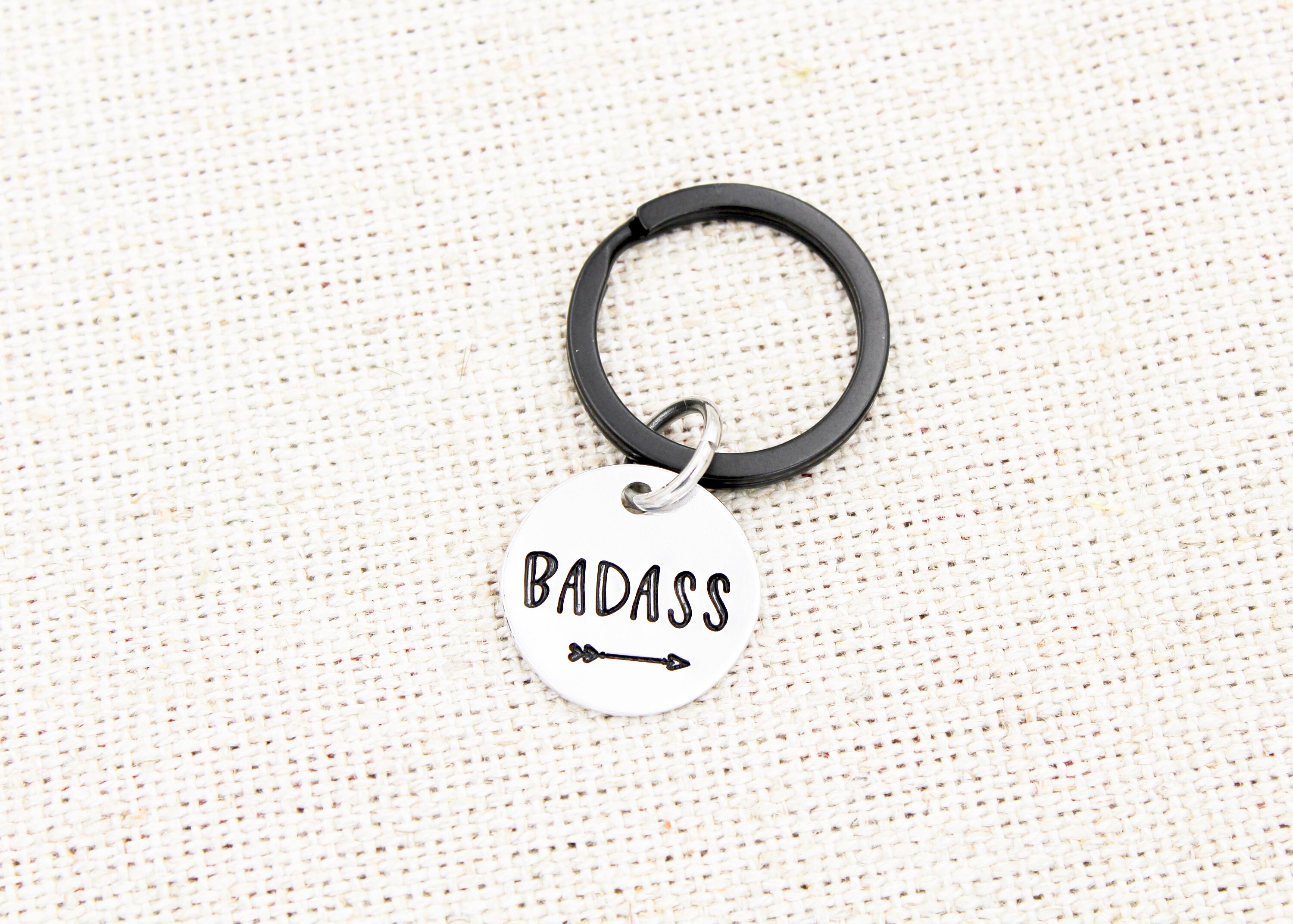 Badass Keychain Inspirational Keyring Inspiring Gifts - Etsy UK