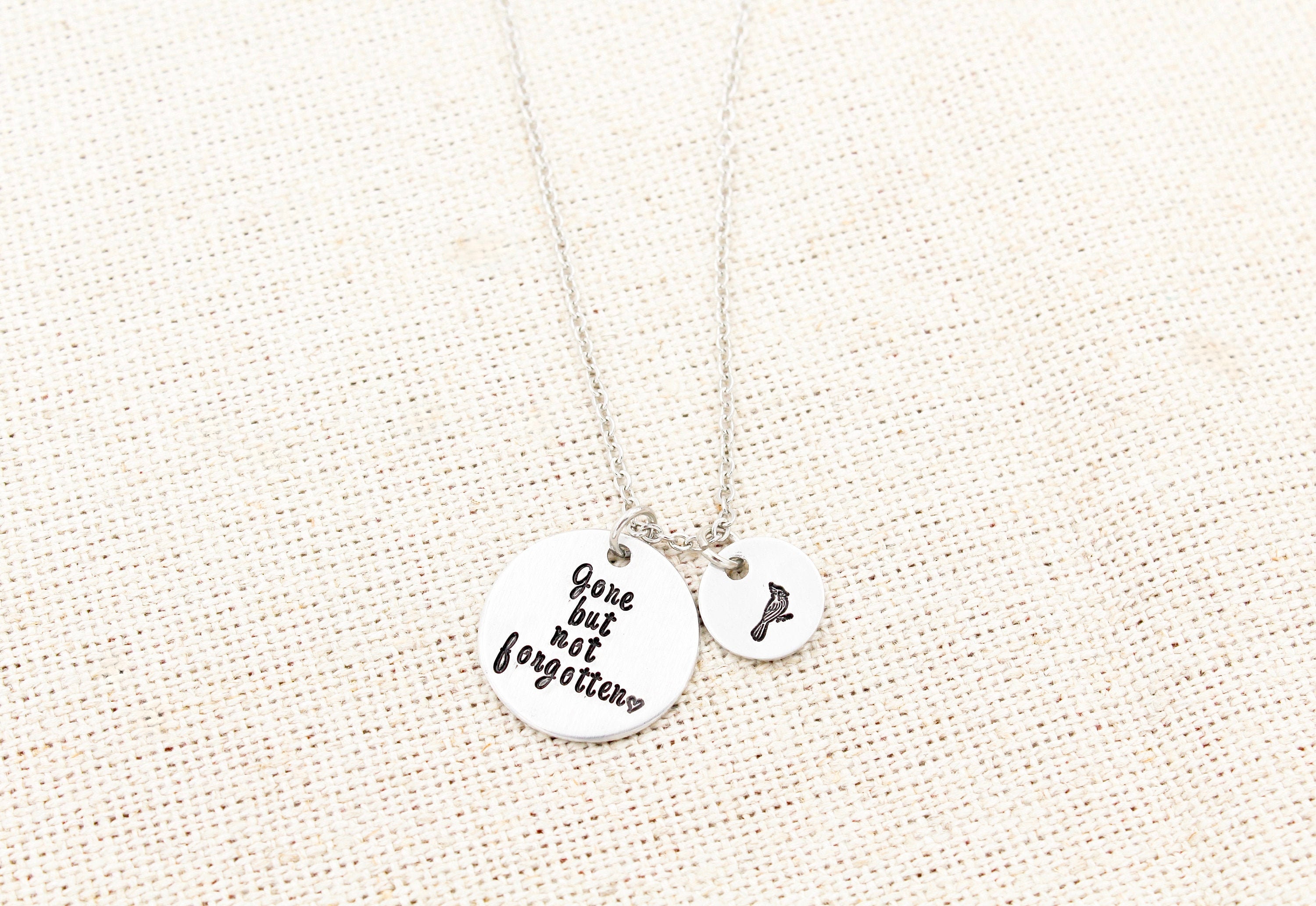 Gone but Not Forgotten Necklace Memorial Necklace Cardinal | Etsy