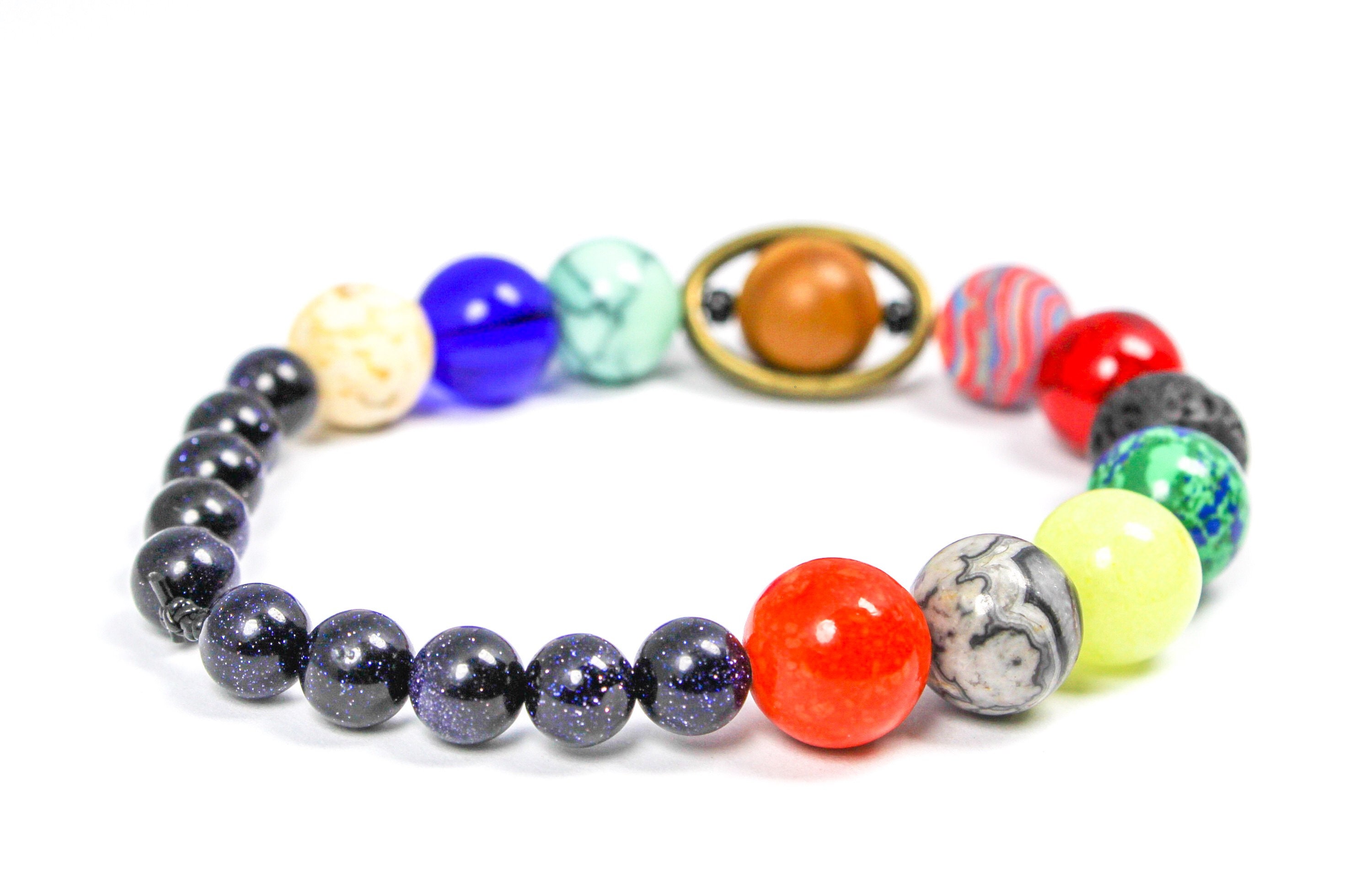 Stretchy Planet Bracelet, Solar System Bracelet, Space Bracelet ...