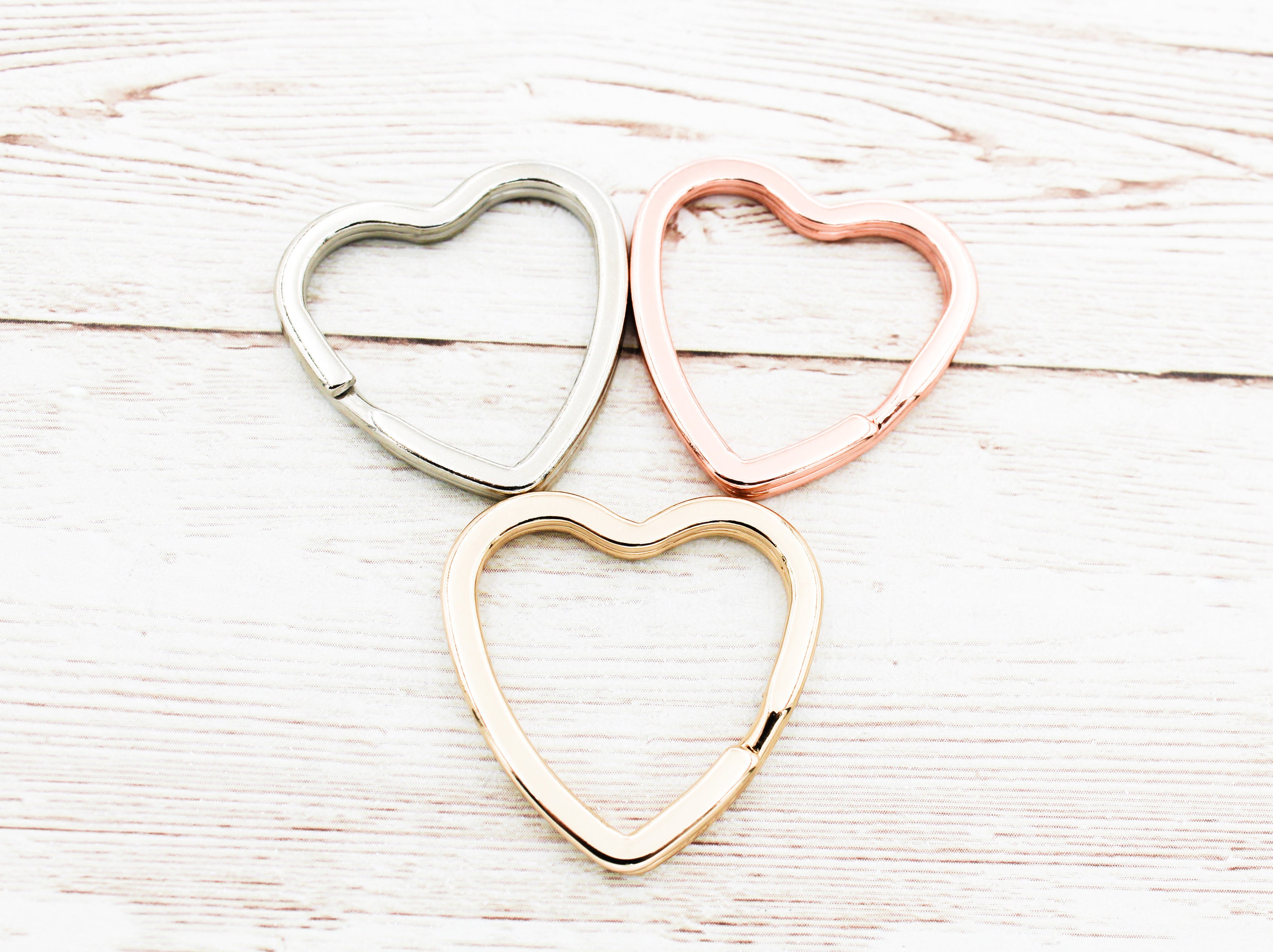 Heart Keyring Add On Option Heart Shaped Key Ring Rose Gold | Etsy