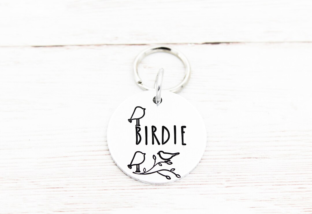Bird Pet ID Tag, Birds Dog Names Tag, Bird Cat Name Tag, Nature Pet ...