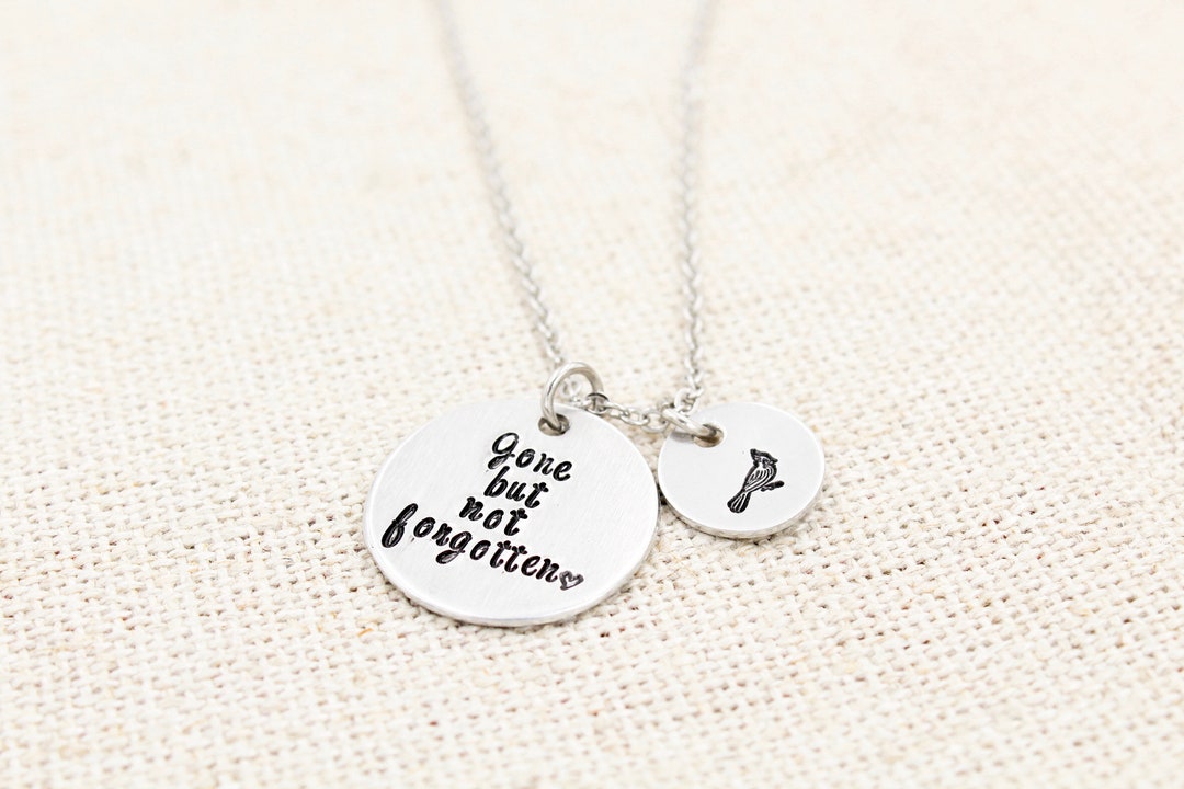 Gone but Not Forgotten Necklace, Memorial Necklace, Cardinal Jewelry ...