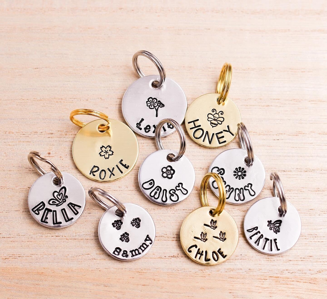 Custom Extra Small Pet ID Tags, Dainty Cat Tags, Teacup Miniature Dog ...