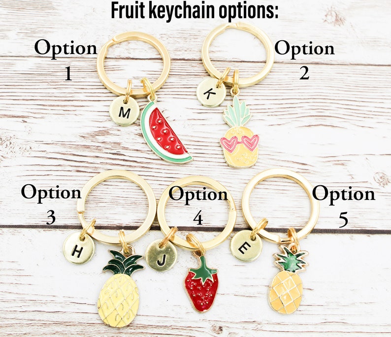 Fruit Friendship Keychains BFF Pineapple Keyring Best - Etsy